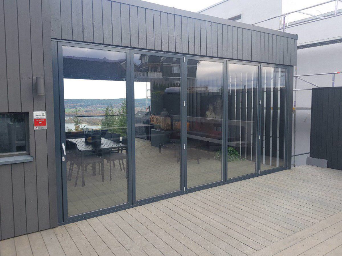 Foldedører ute | Sunflex SF55 | Skreddersydd for terrasse og utestue ...