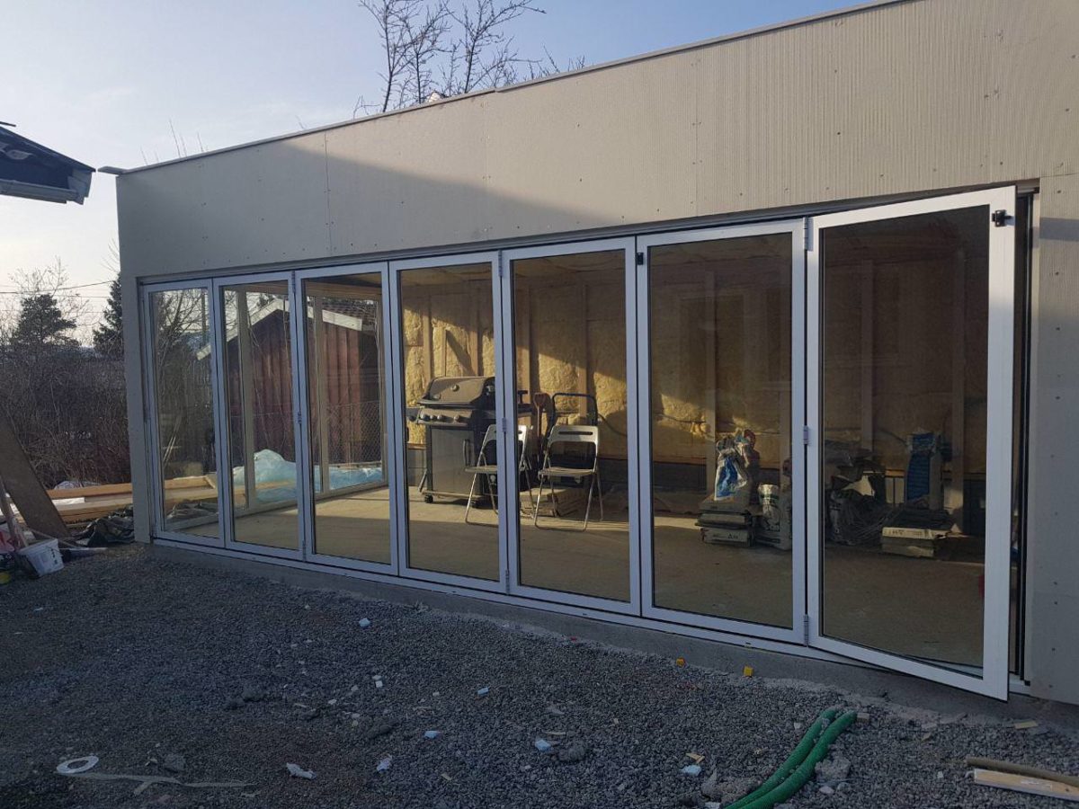 Foldedører ute | Sunflex SF55 | Skreddersydd for terrasse og utestue ...